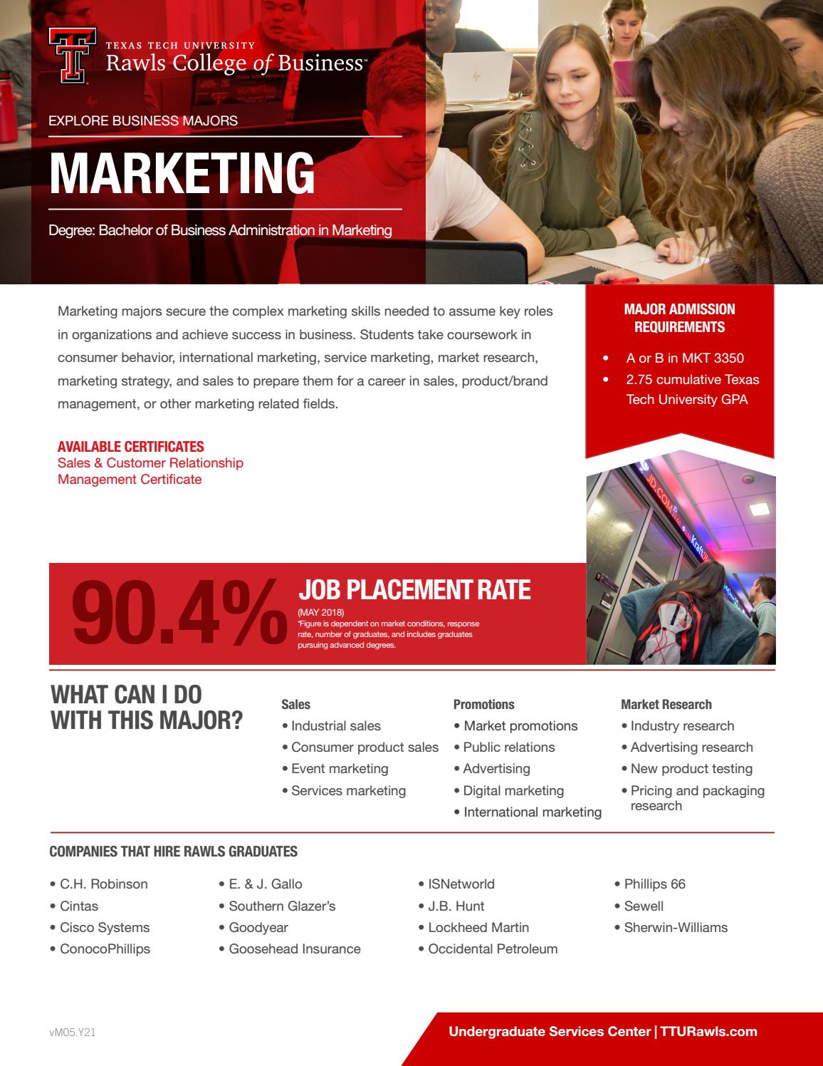 Marketing One Pager by Rawls College of Business - Issuu