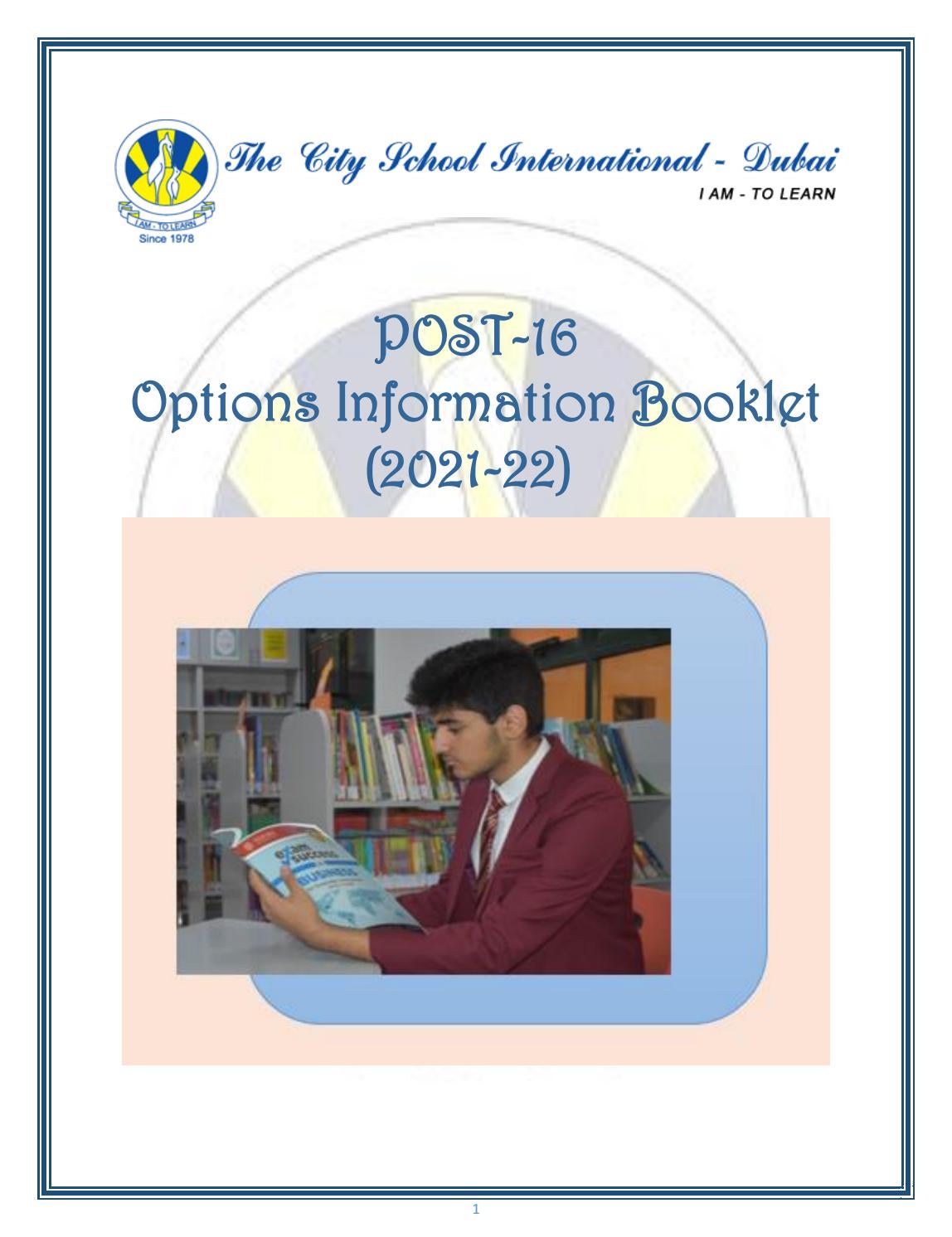 TCSI Post 16 Booklet 2021 - 2022 by TCSI Dubai - Issuu