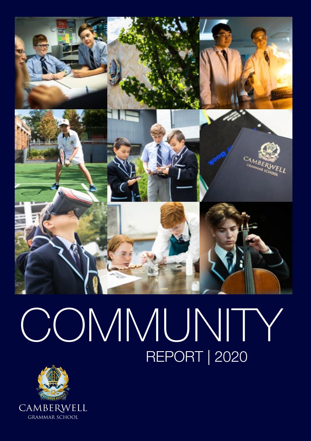 Community Report 2020 by Camberwell Grammar School - Issuu