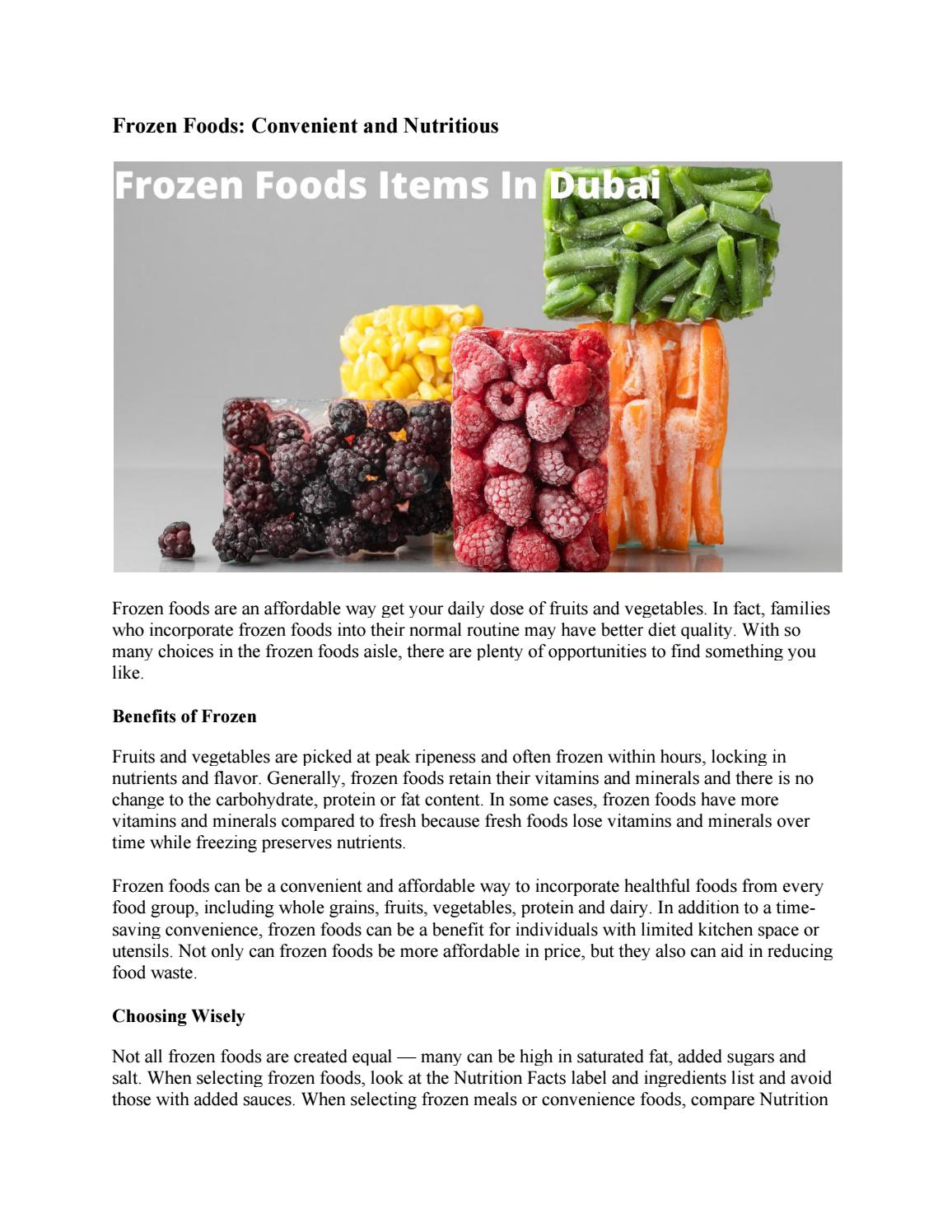 Frozen Foods List With Price Best Shop | www.pinnaxis.com