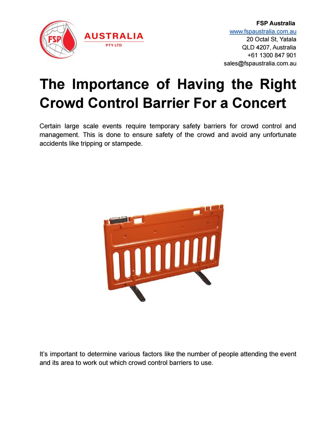 The Importance of Having the Right Crowd Control Barrier For a Concert ...