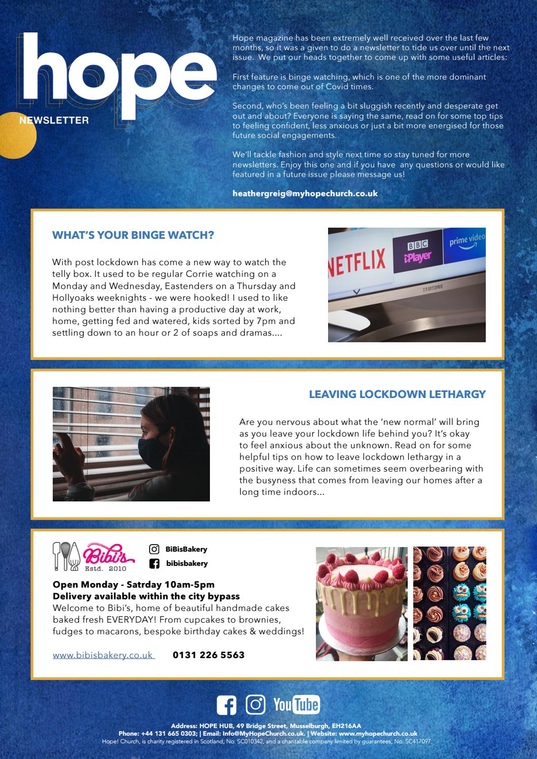 Hope Magazine's Newsletter by Hope Magazine - Issuu