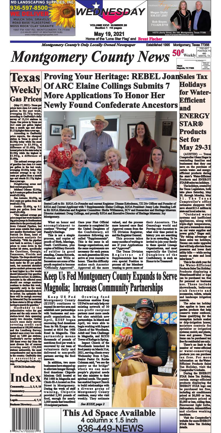 Montgomery County News, May 19, 2021 by Monte West - Issuu
