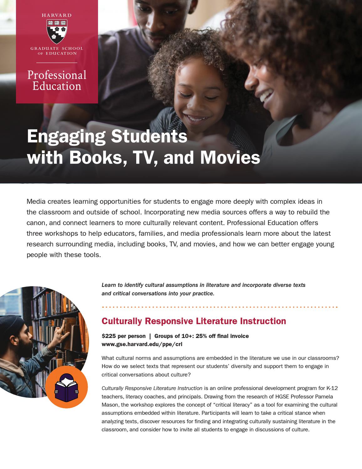 Media Programs One-Sheet by Professional Education HGSE - Issuu