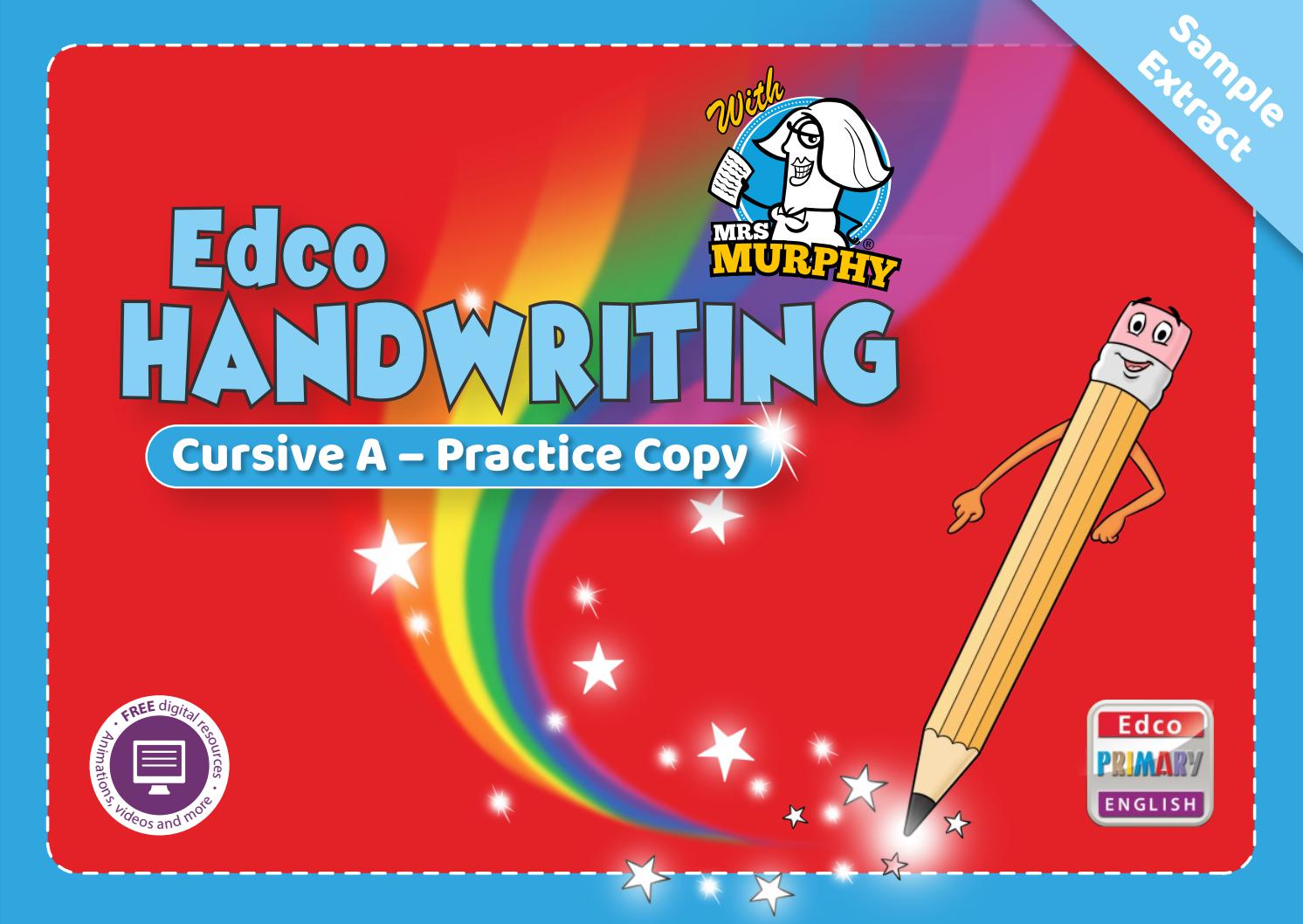 Edco Handwriting Cursive A Practice Copy Sample Extract by Edco Ireland ...
