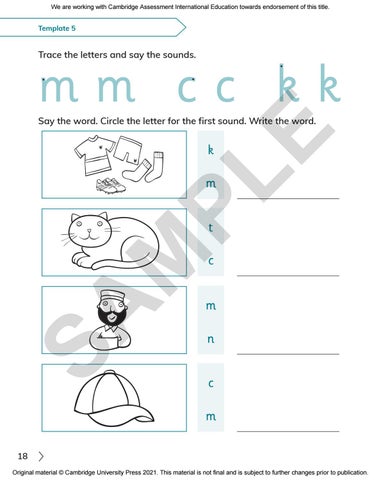 Cambridge Primary English Phonics Workbook A with Digital Access Sample ...
