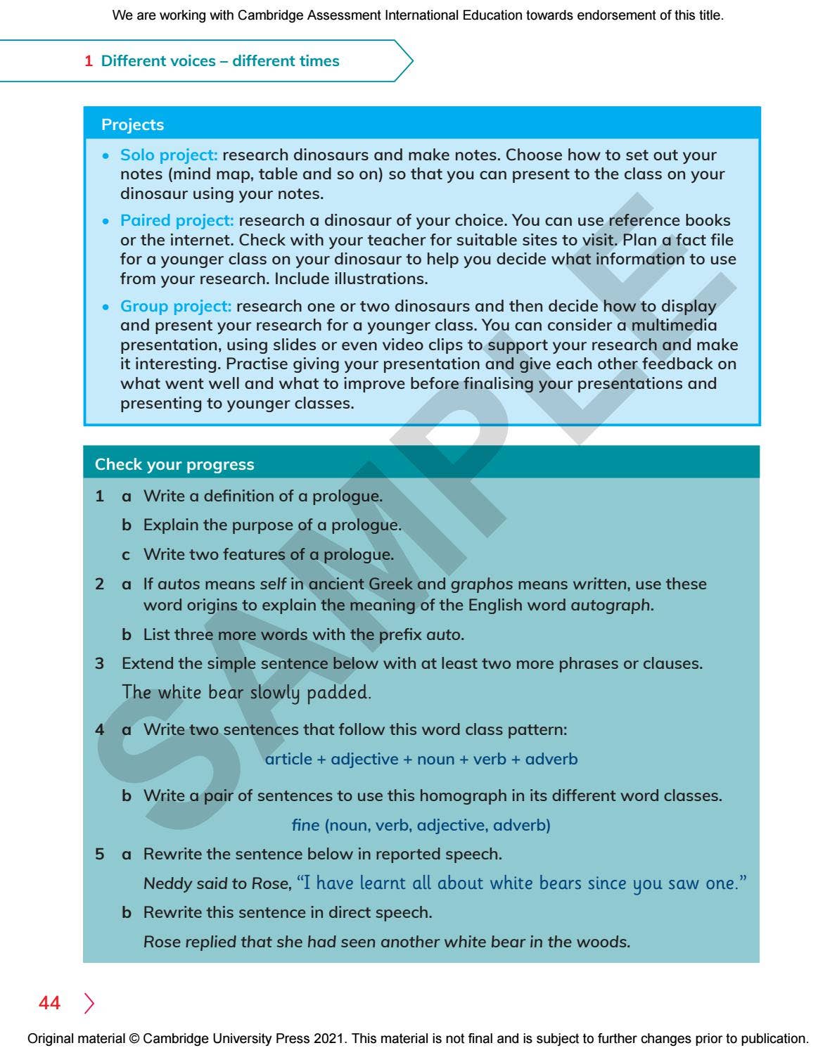 Cambridge Primary English Learner's Book 6 with Digital Access Sample ...