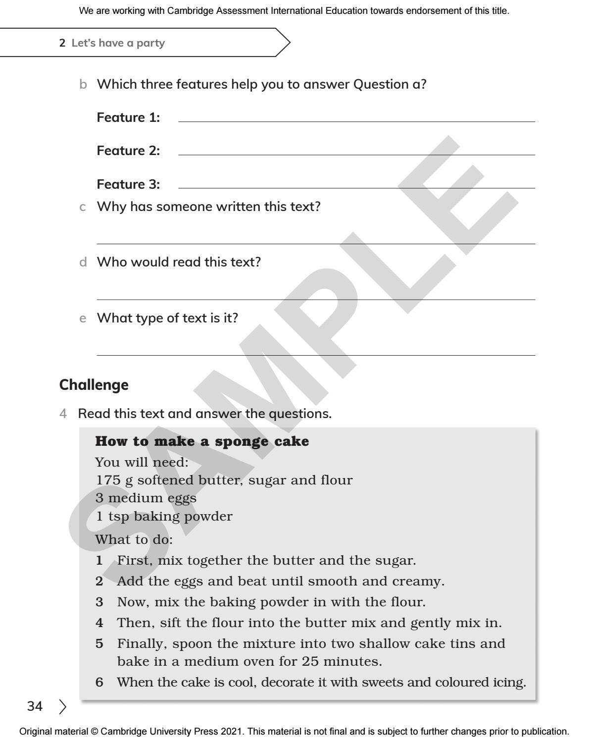 Cambridge Primary English Workbook 3 with Digital Access Sample by ...