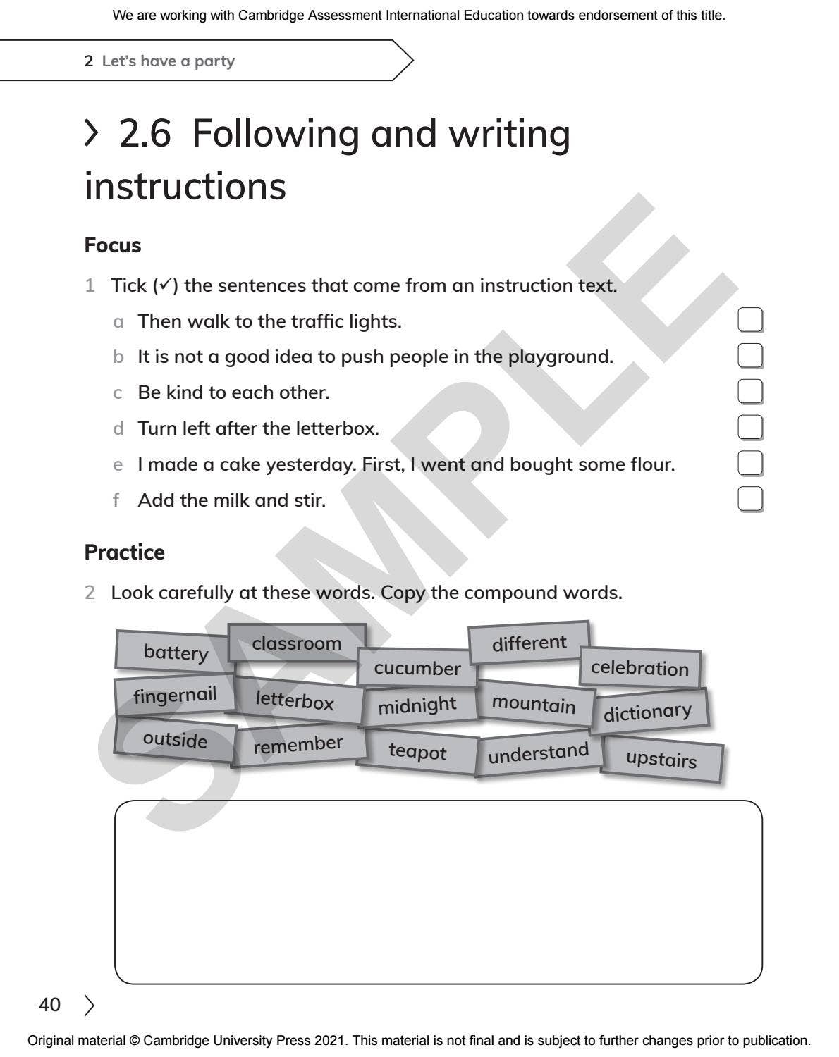 Cambridge Primary English Workbook 3 with Digital Access Sample by ...