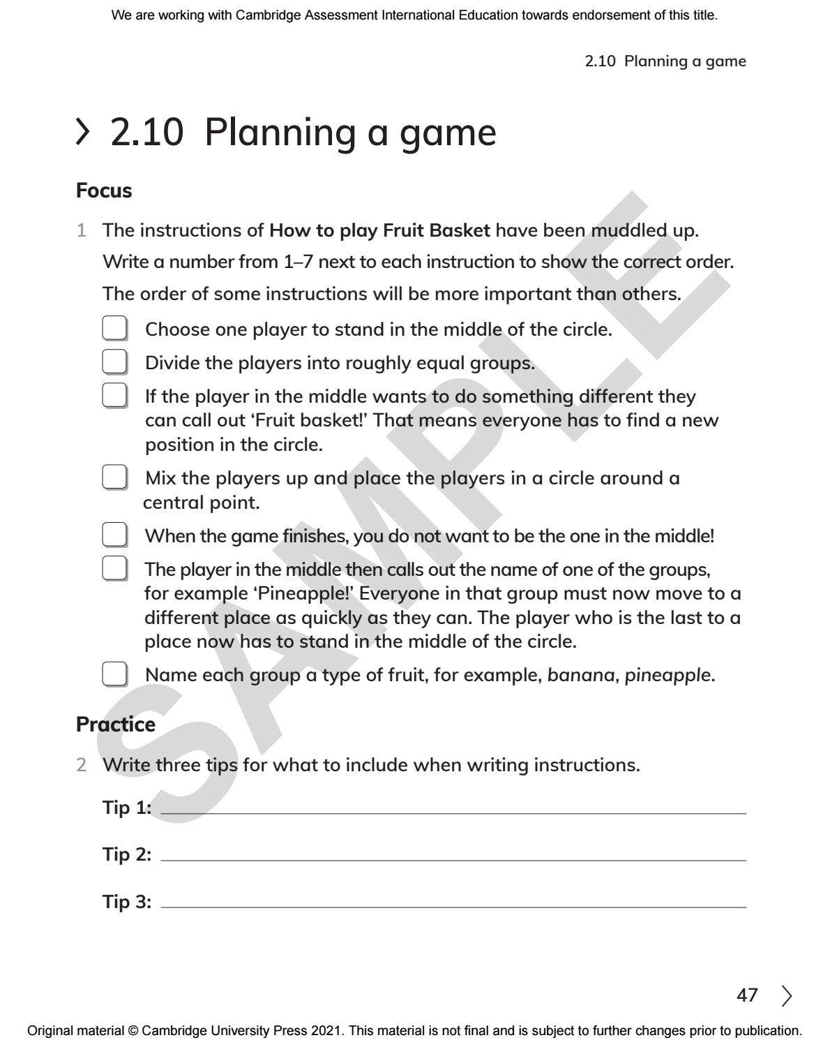 Cambridge Primary English Workbook 3 with Digital Access Sample by ...
