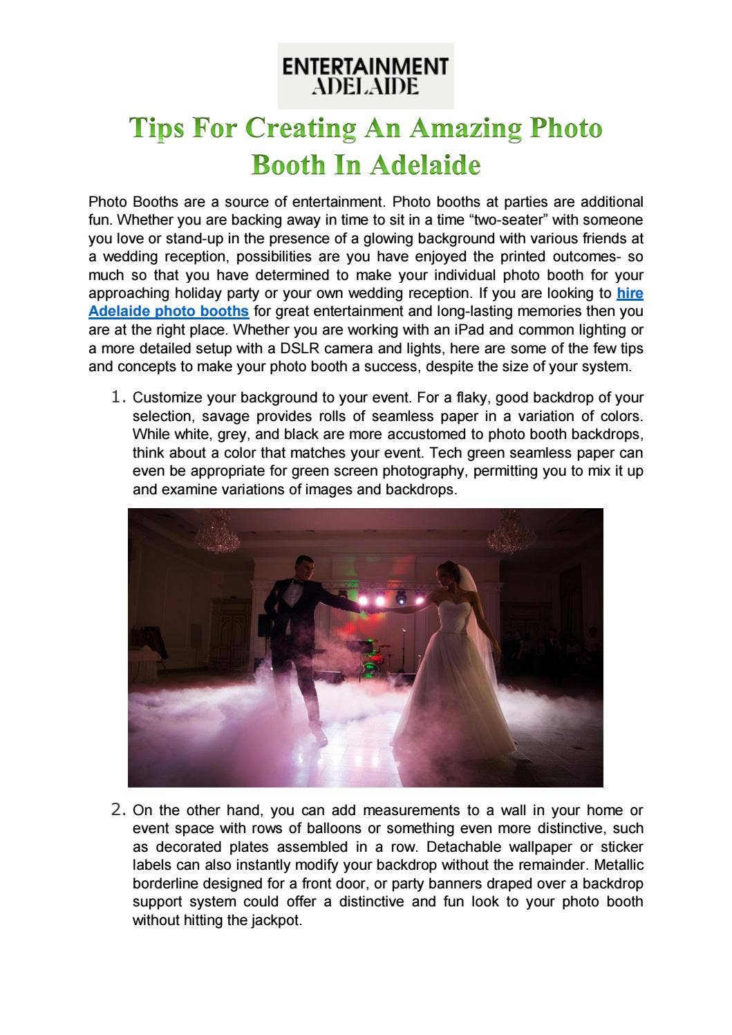 Tips For Creating An Amazing Photo Booth In Adelaide by entertainment ...