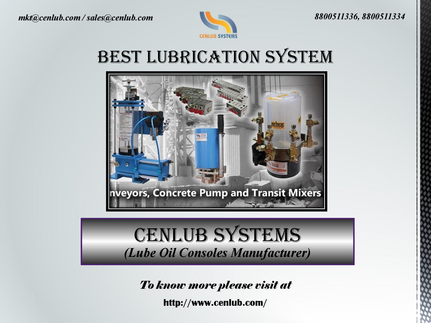 One of The Best Lubrication System by Cenlub Systems - Issuu