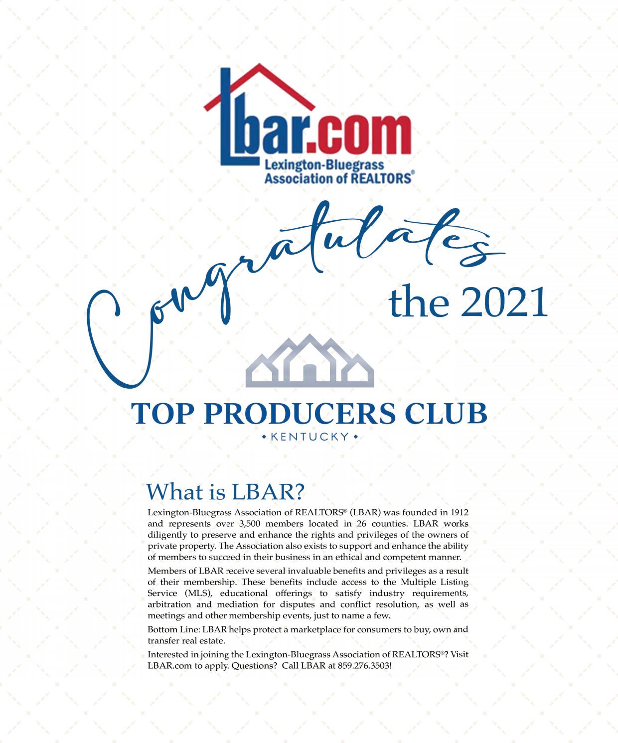 LBAR TOP Producers Club 2021 by TOPS Magazine - Issuu
