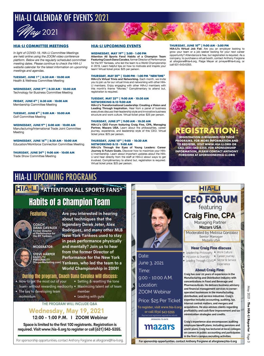 HIA-LI Reporter Newspaper - May 2021 by HIA-LI - Issuu