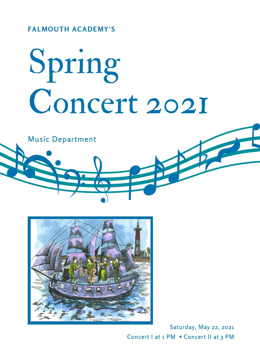 Falmouth Academy Spring Concert Program by Falmouth Academy - Issuu
