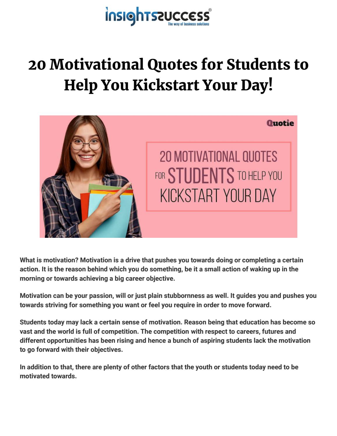 20 Motivational Quotes for Students to Help You Kickstart Your Day! by ...