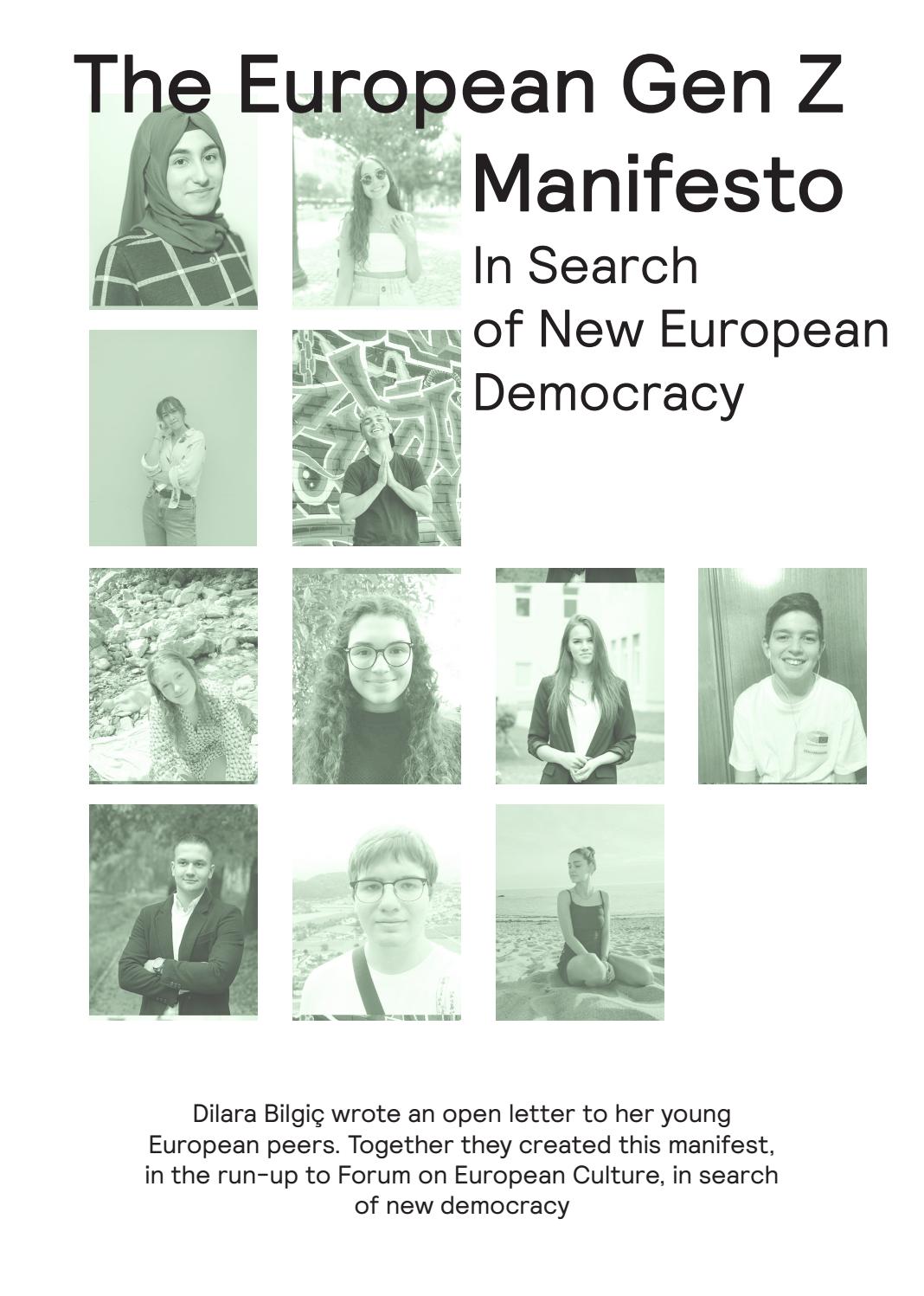 The European Gen Z Manifesto - In Search of New European Democracy by ...