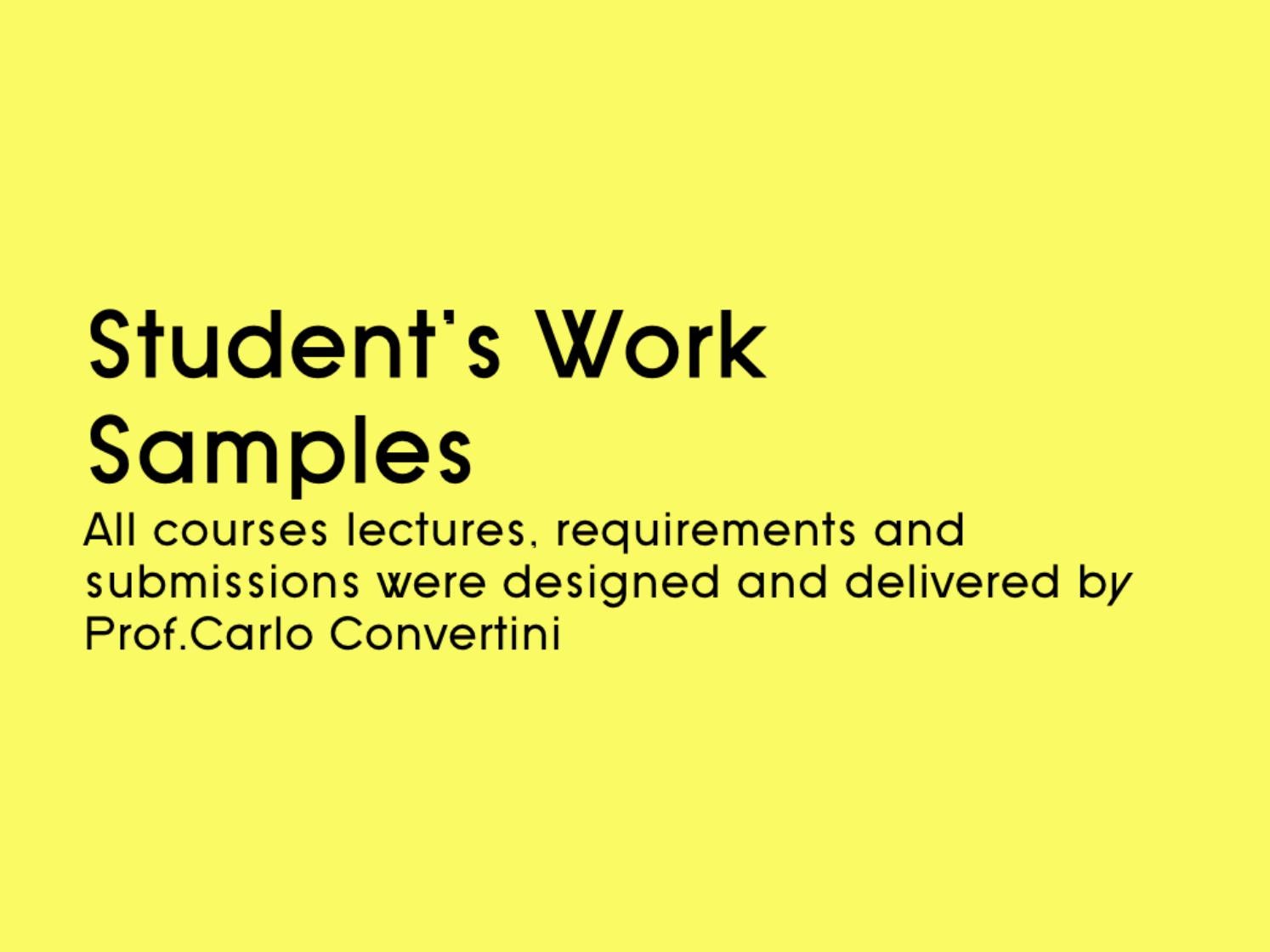 Students Work by Carlo C - Issuu