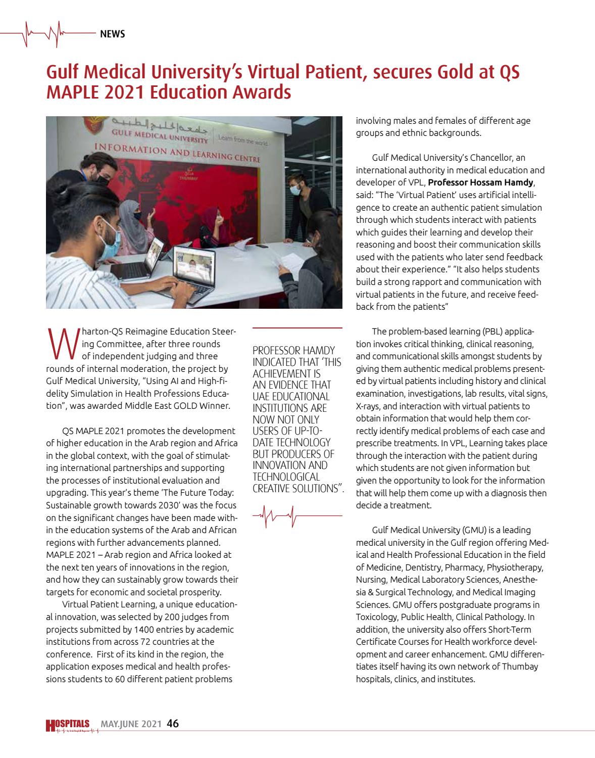 HOSPITALS Magazine issue 58 by The Arab Hospital Magazine - Issuu