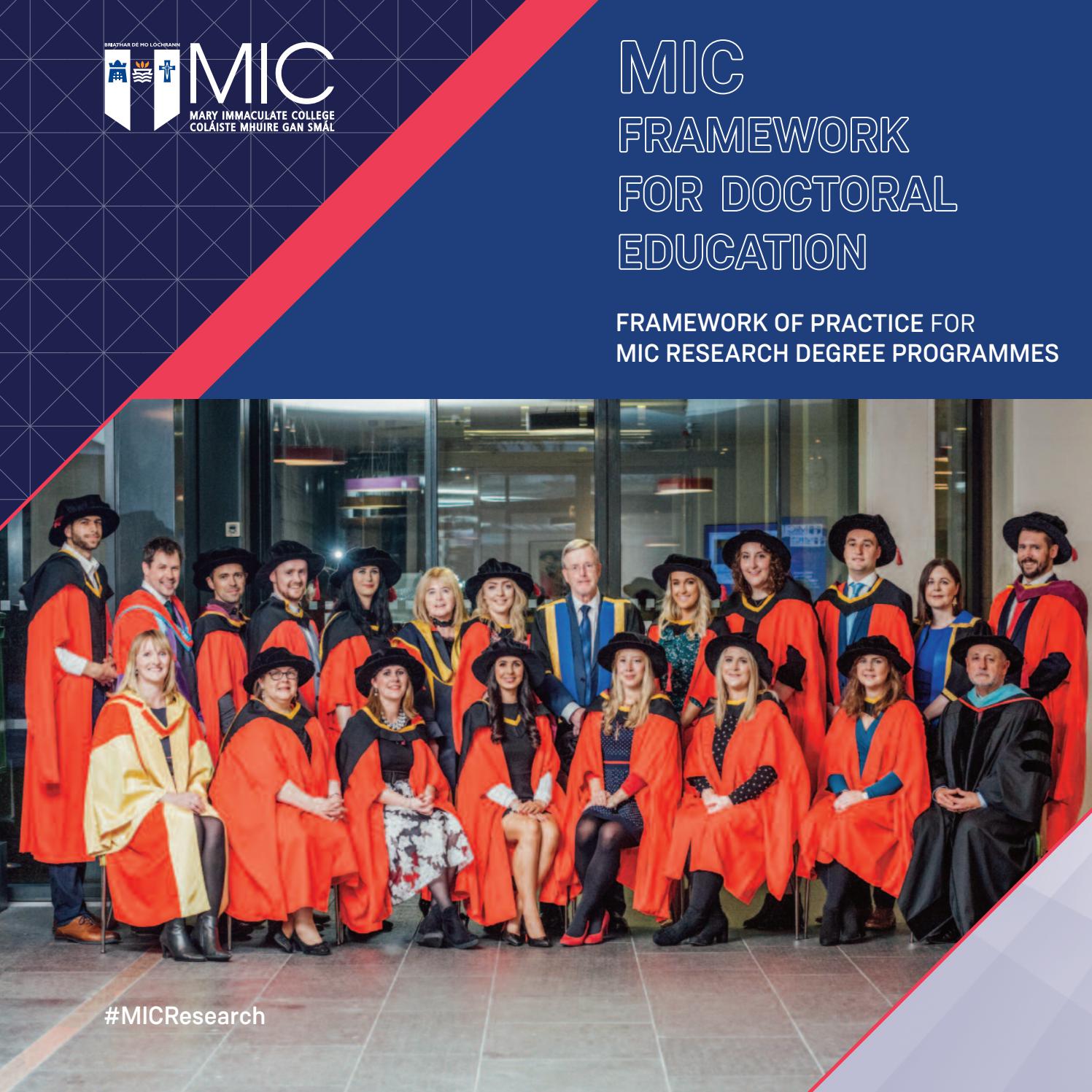 MIC Framework for Doctoral Education by micireland - Issuu