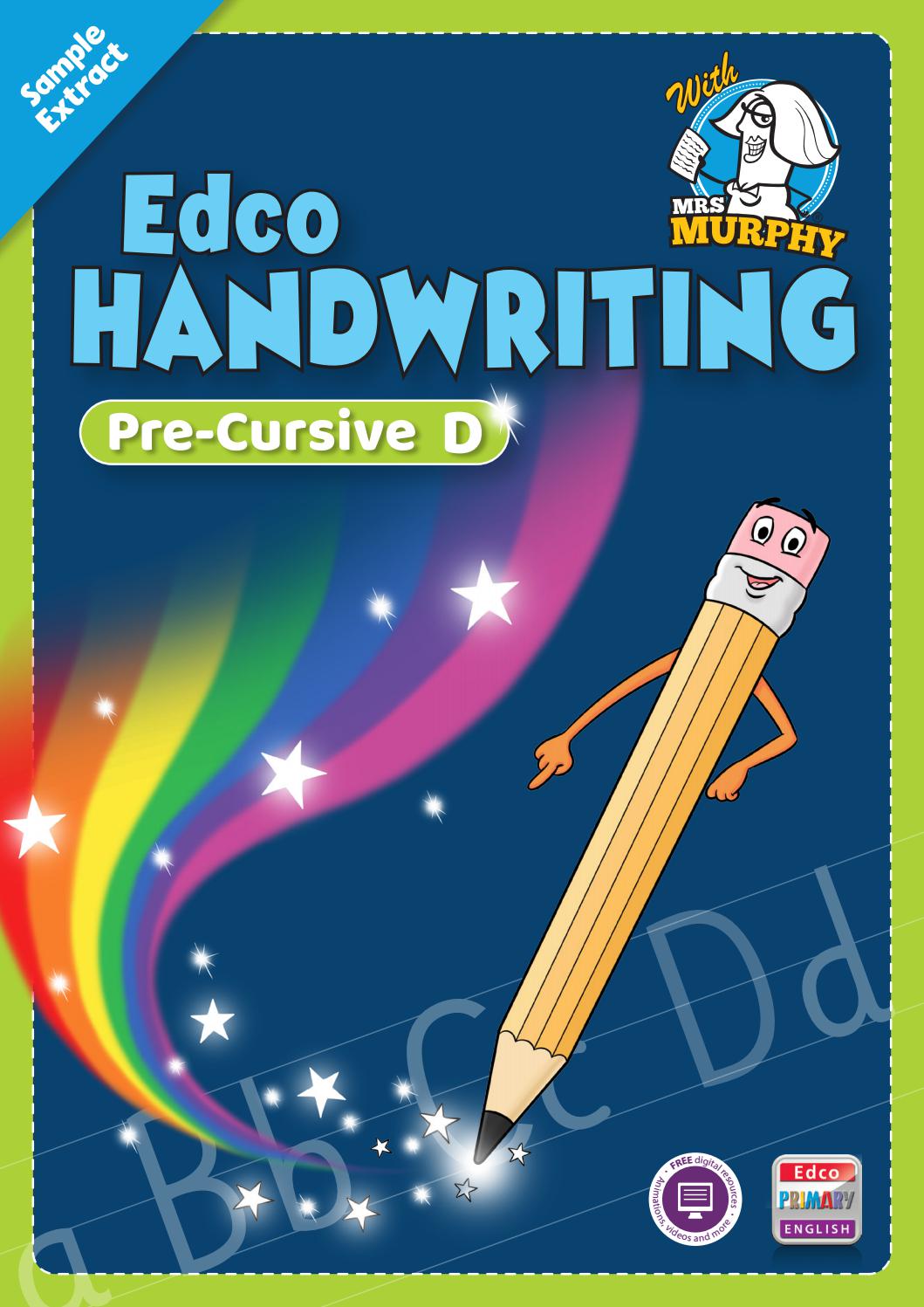 Edco Handwriting Pre-Cursive D Sample Extract by Edco Ireland - Issuu