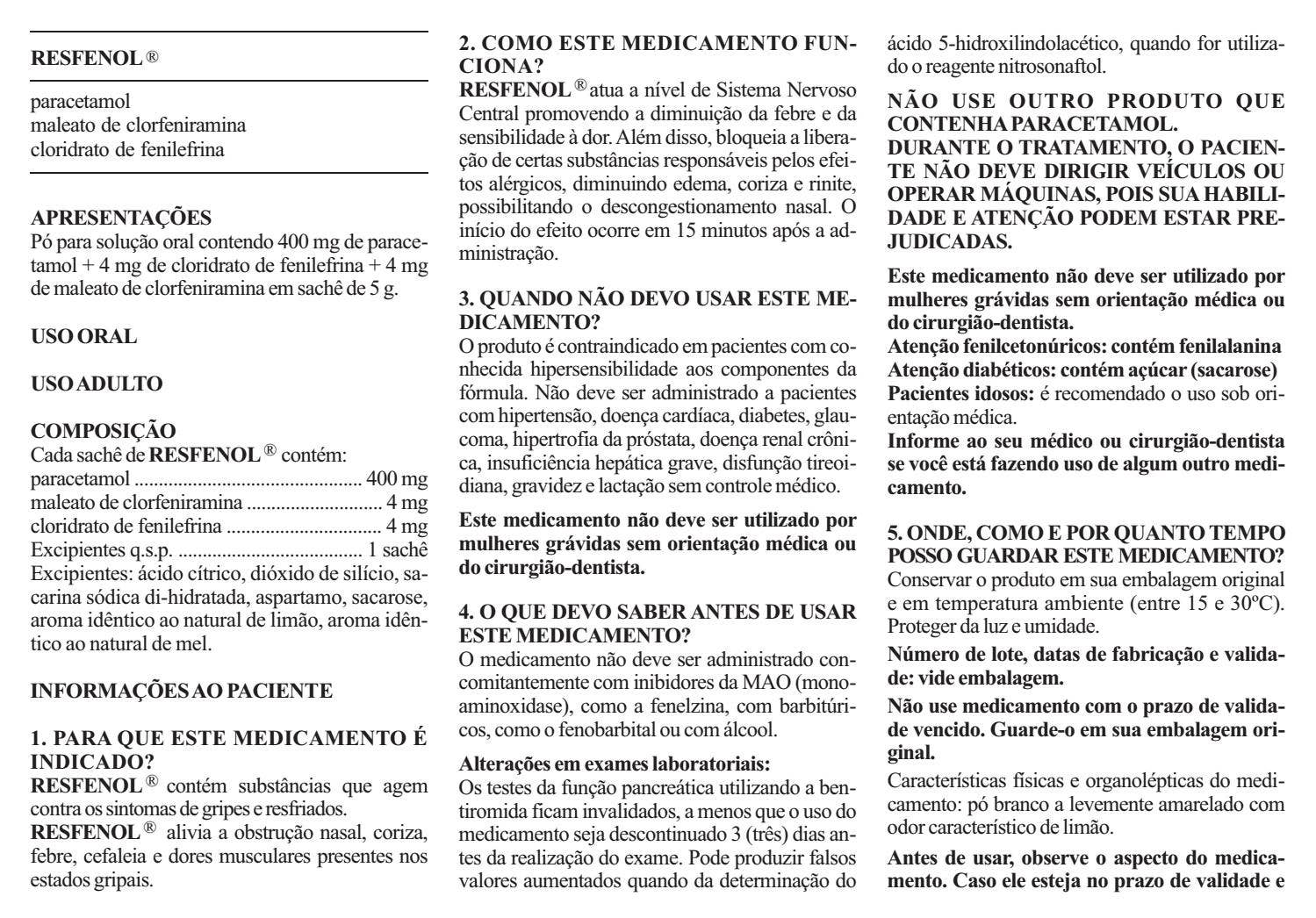 Bula_Resfenol by standout67 - Issuu