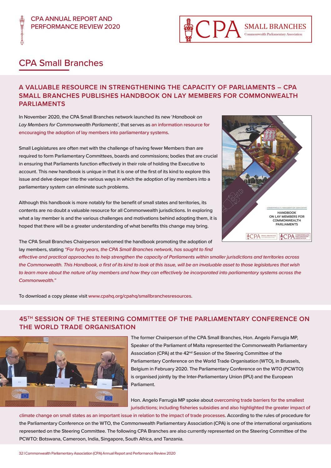 CPA 2020 Annual Report and Performance Review by The Parliamentarian ...