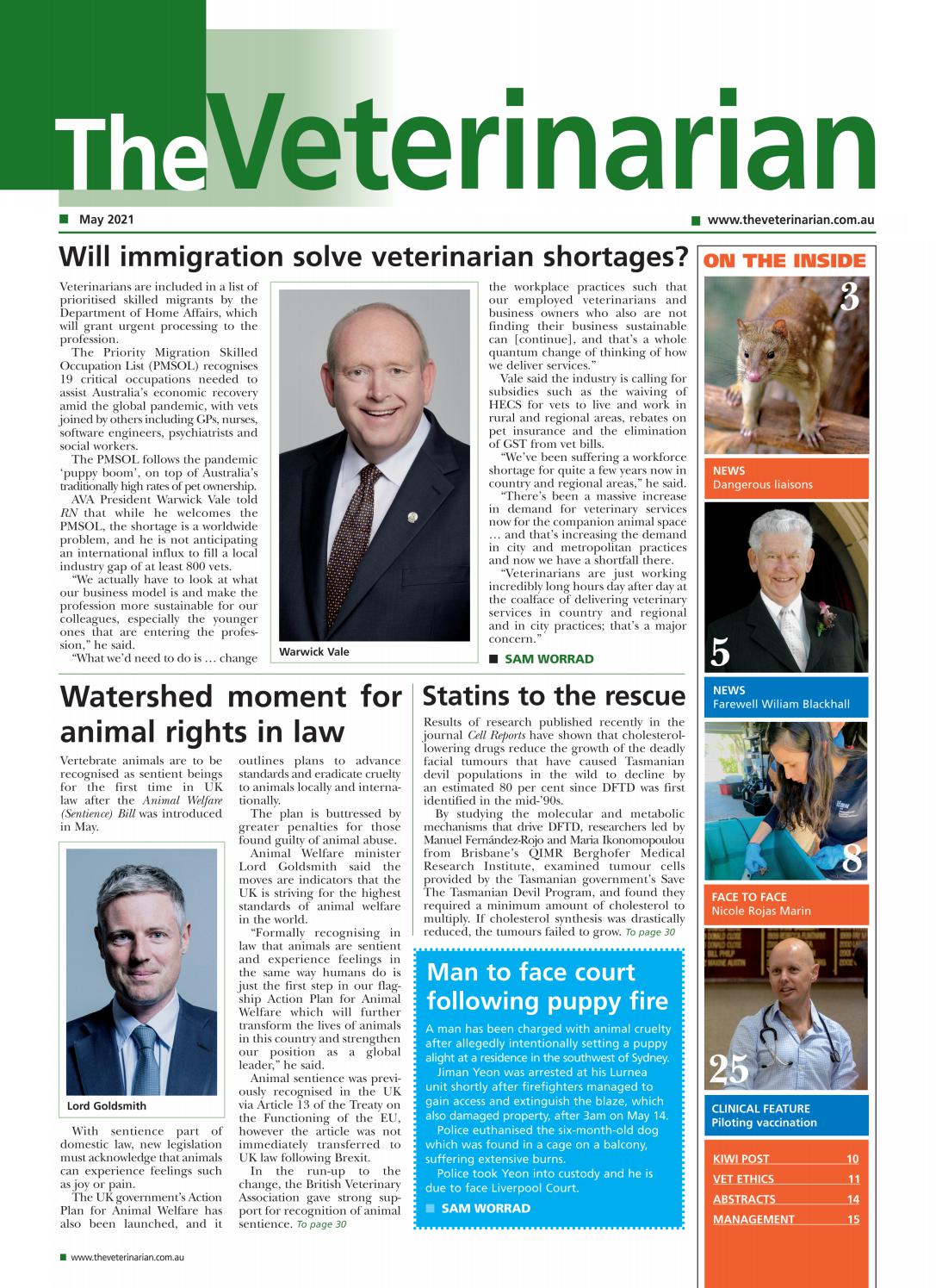 The Veterinarian Magazine May 2021 by The Veterinarian Magazine - Issuu