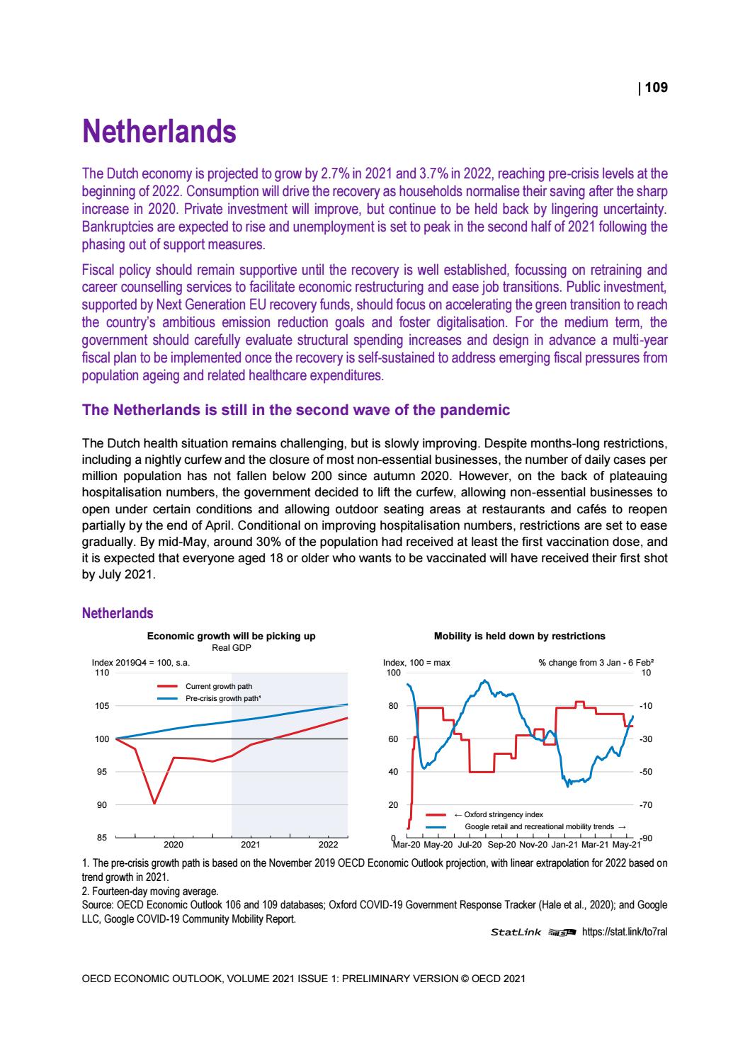 Netherlands country note: OECD Economic Outlook, May 2021 by OECD - Issuu