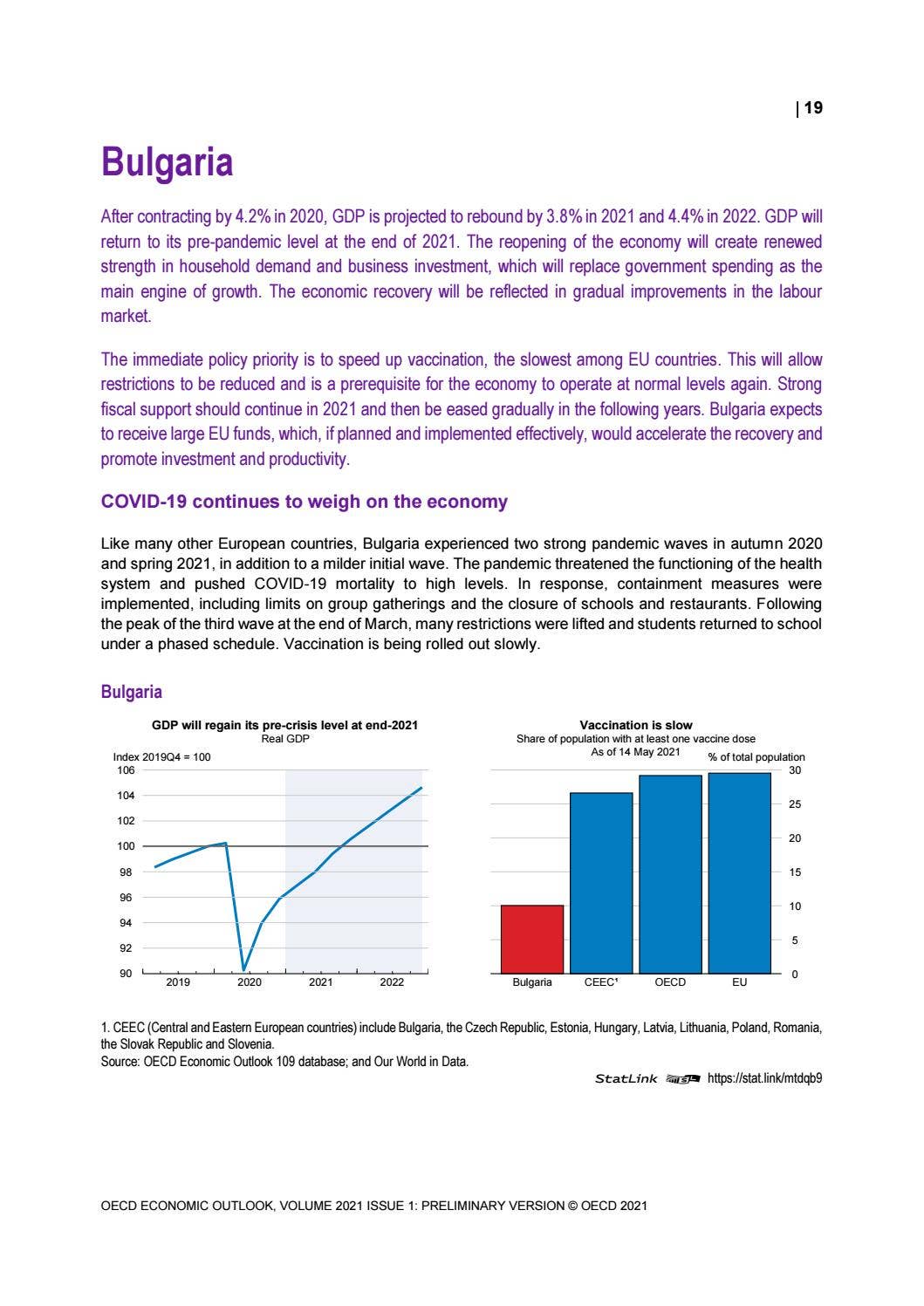 Bulgaria country note: OECD Economic Outlook, May 2021 by OECD - Issuu