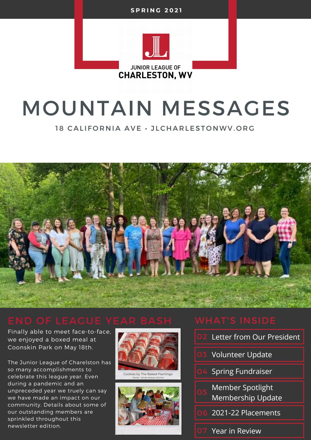 2021 Spring Newsletter by JLCharlestonWV - Issuu