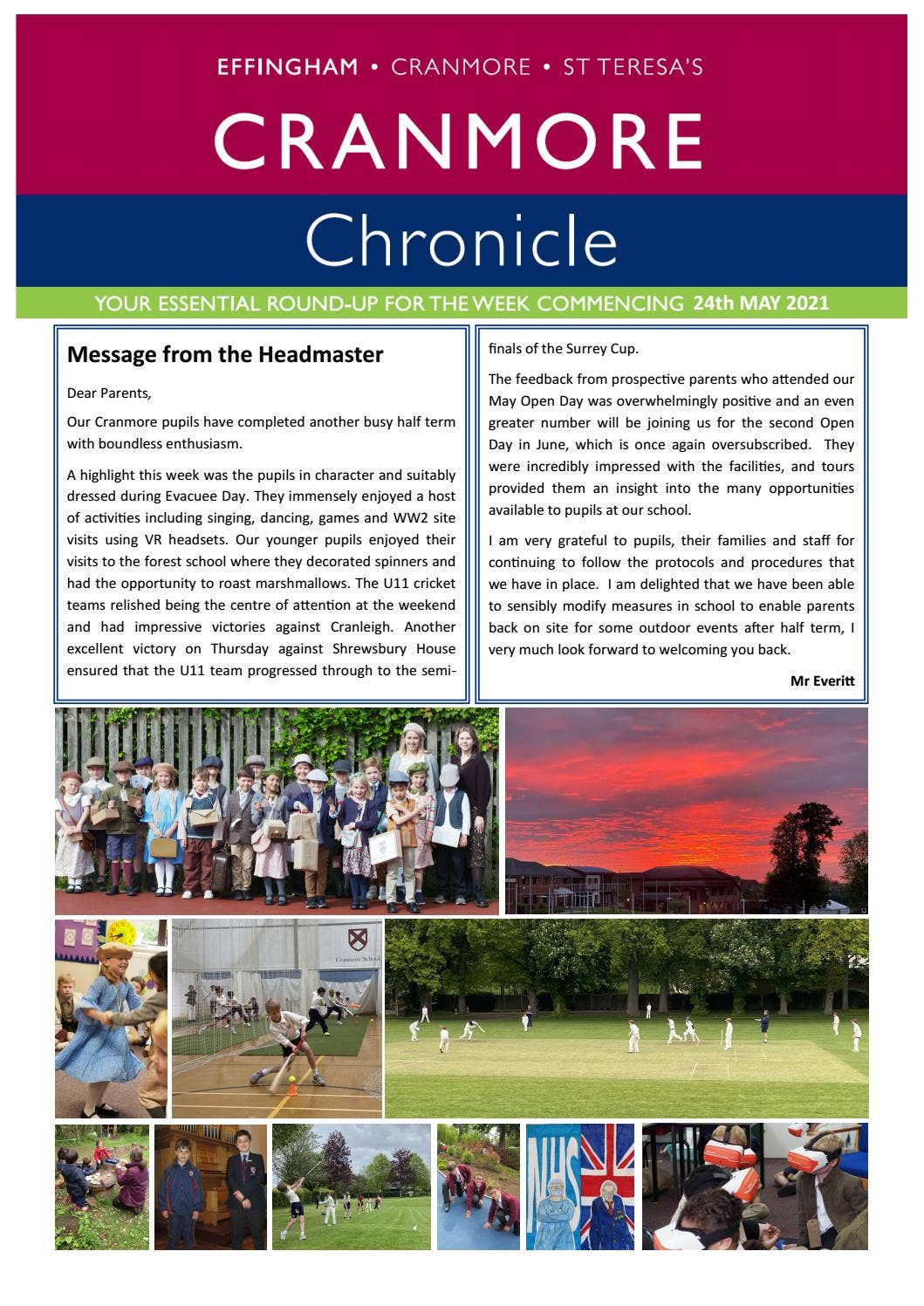 Cranmore Chronicle 24 May 2021 by Effingham Schools Trust - Issuu