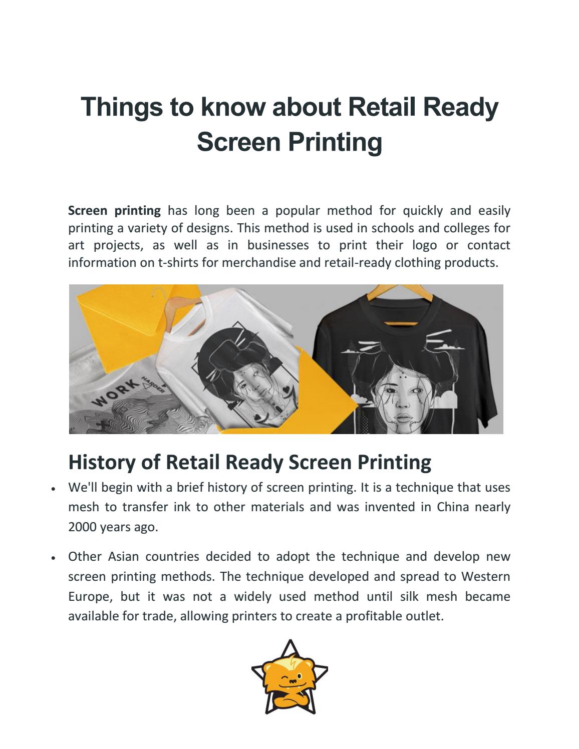 Things to know about Retail Ready Screen Printing by Scrappy Apparel ...