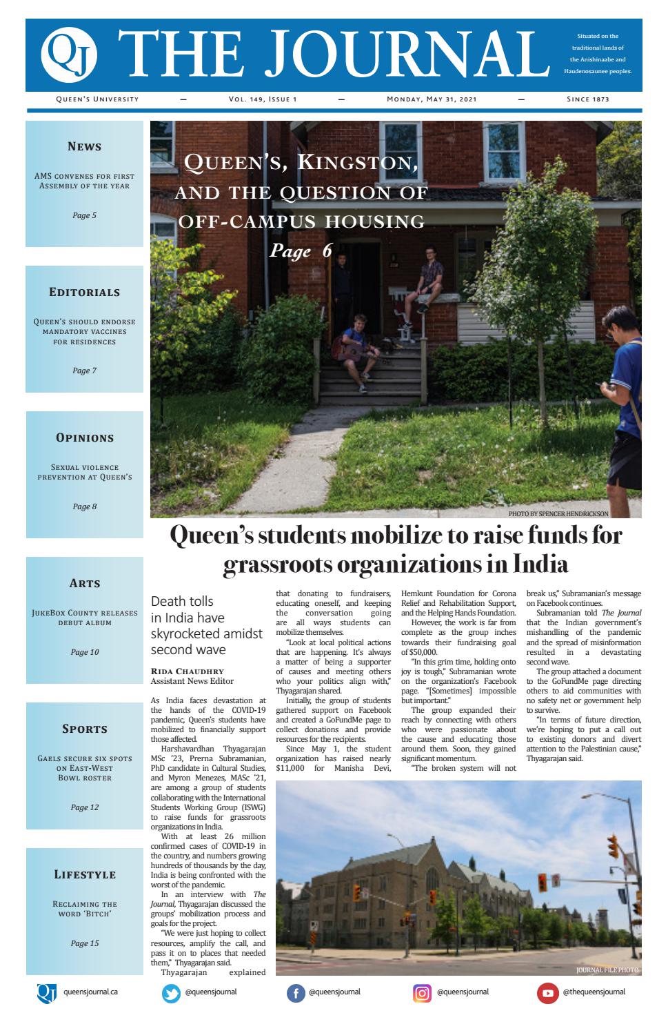 The Queen's Journal, Volume 149, Issue 1 by The Queen's Journal - Issuu