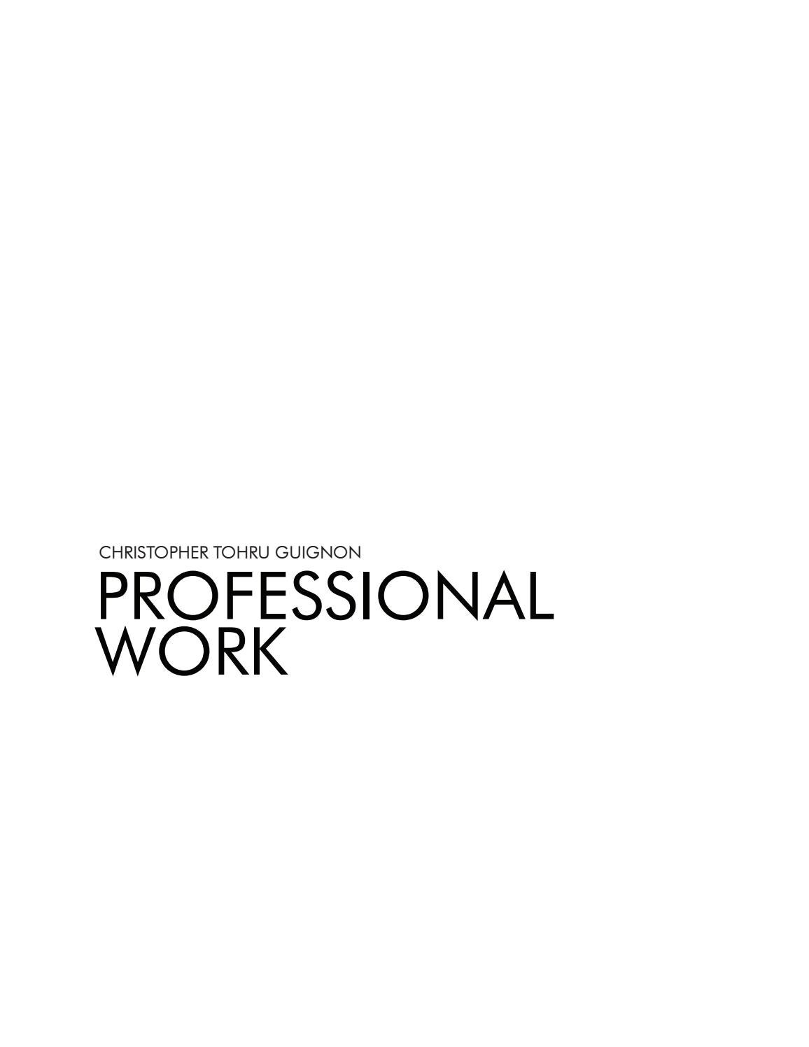Professional Work Samples, 2021 by Christopher Guignon - Issuu
