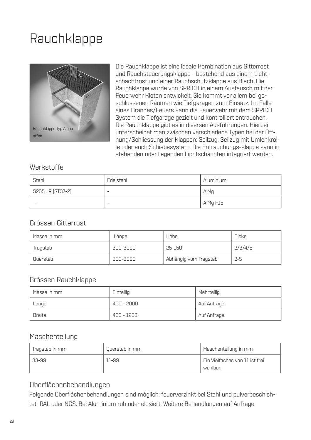 Produktbroschüre Gitterroste DE by SPRICH AG - Issuu