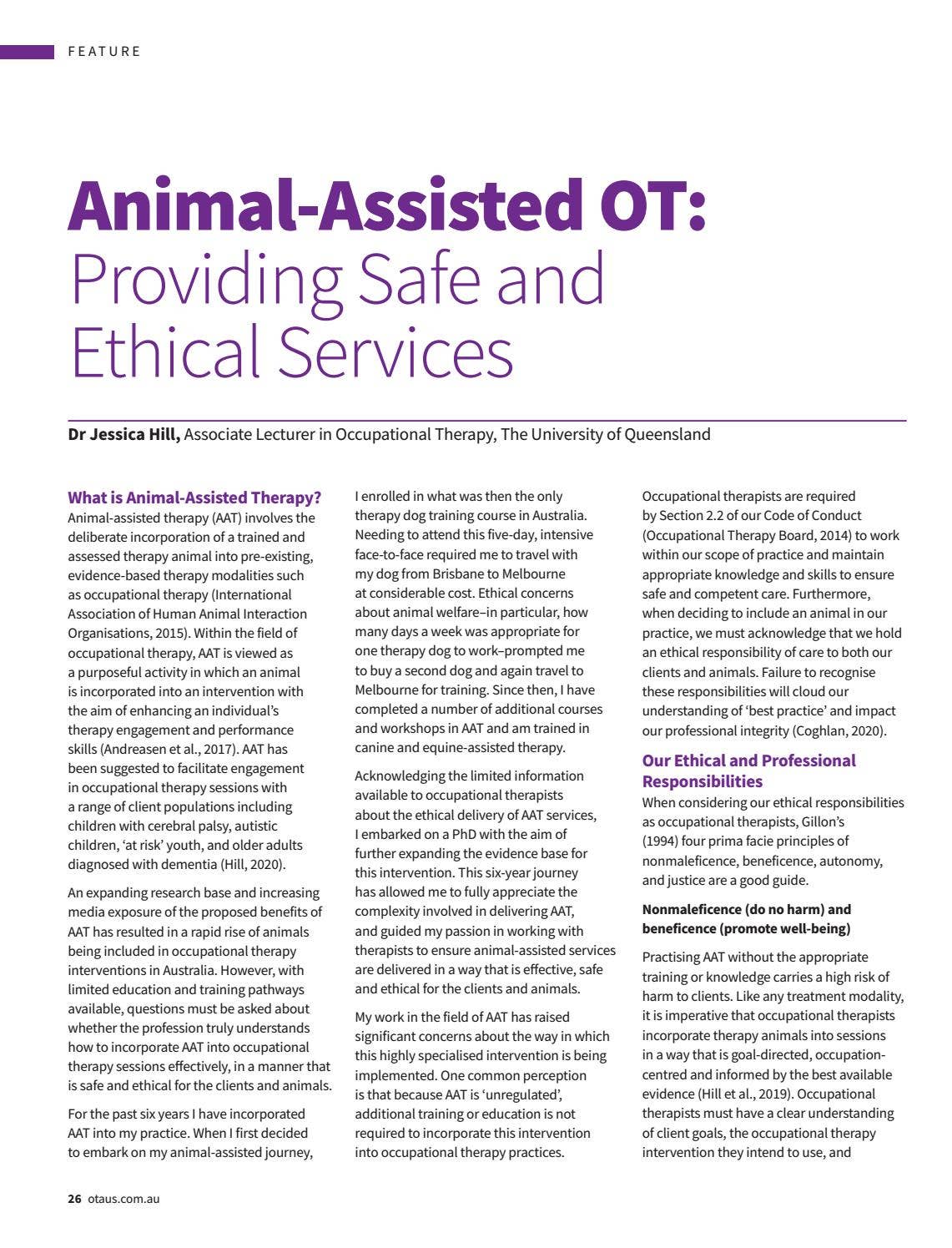 OTA Connections Winter 2021 by Occupational Therapy Australia - Issuu