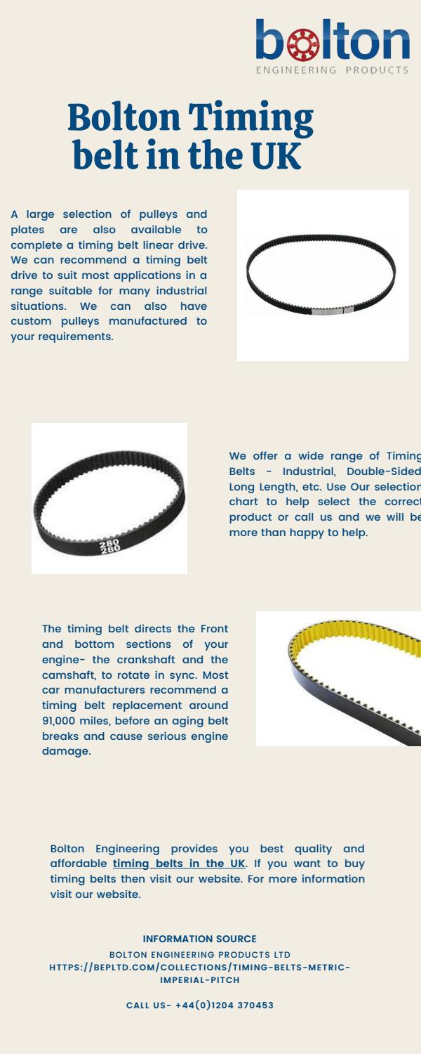 Bolton Timing belt in the UK by bolton engineering products - Issuu