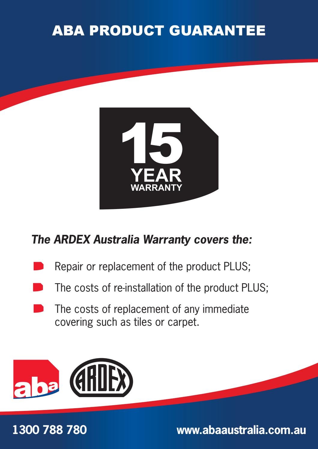 ABA Warranty Flyer by Beaumont Tiles - Issuu
