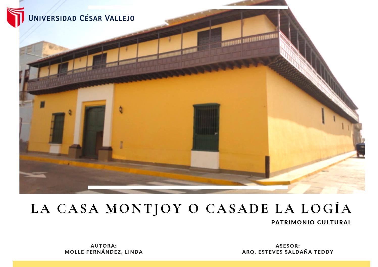 LIIBERACIÓN DE ÁREAS DE LA CASA MONTJOY by LINDA FLOR MOLLE FERNANDEZ ...