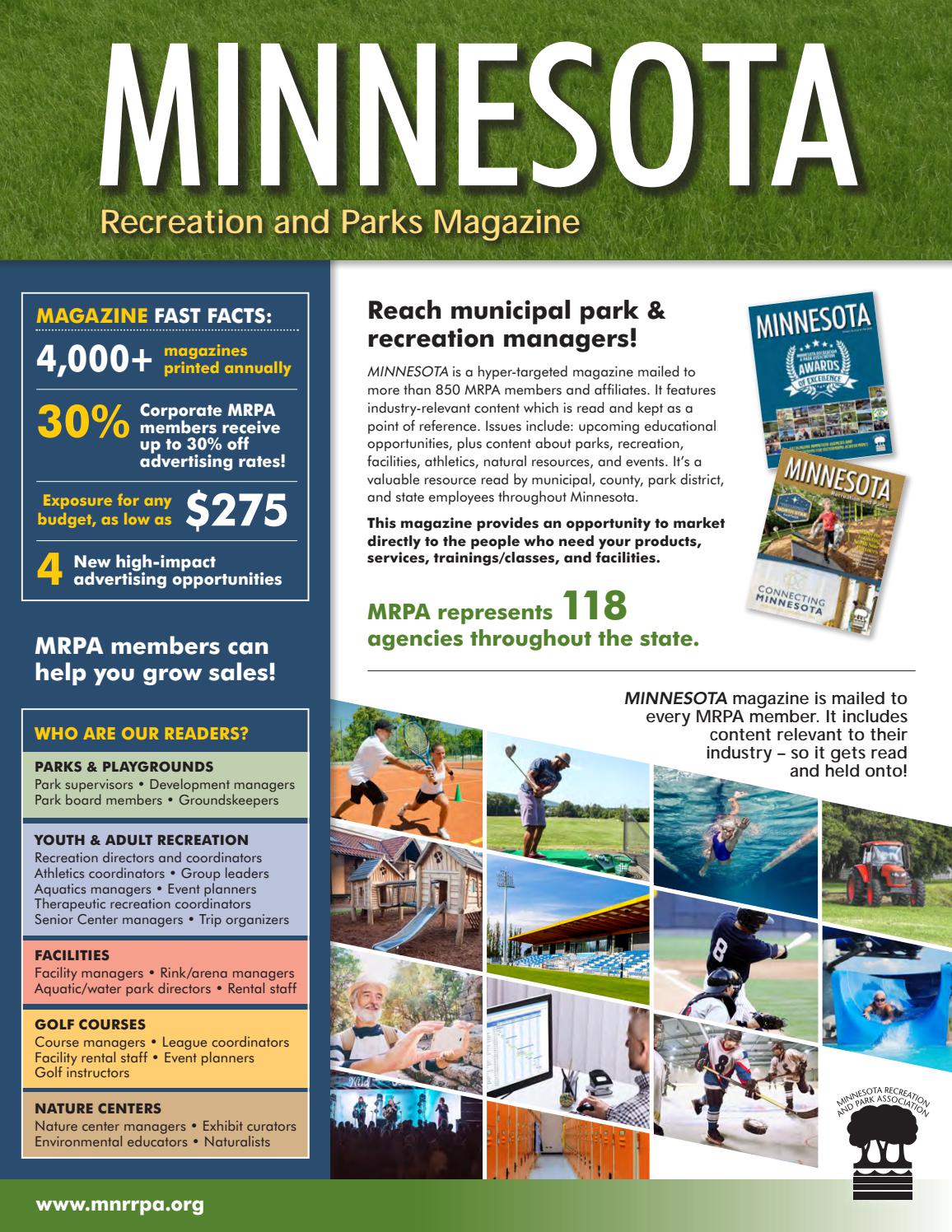 Minnesota Recreation & Parks Magazine - 2021 Media Kit by Pernsteiner ...