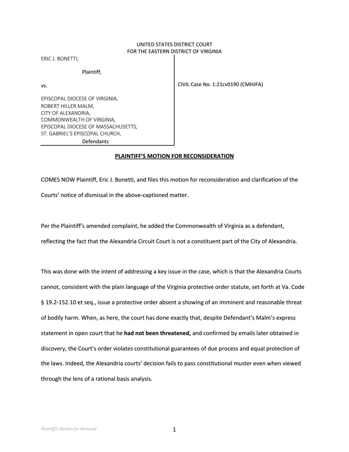 Motion for Reconsideration by AnglicanWatch - Issuu