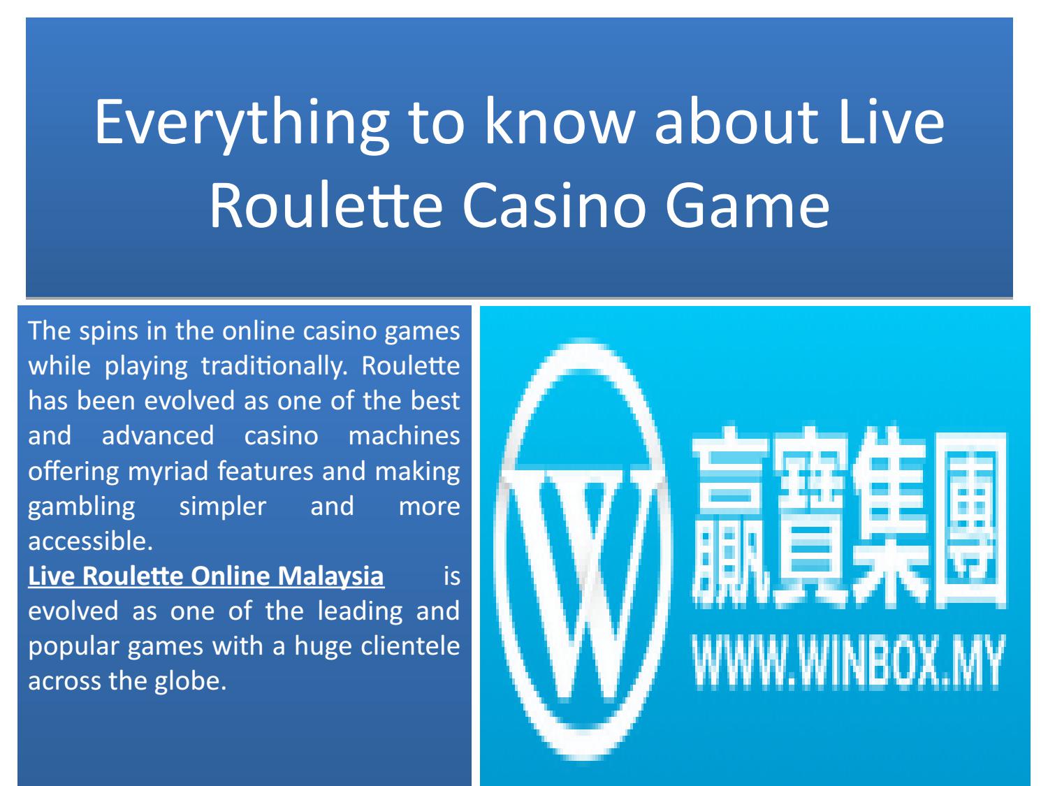 Everything to know about Live Roulette Casino Game by Mobile Slot Game Malaysia - Winboxgame - Issuu
