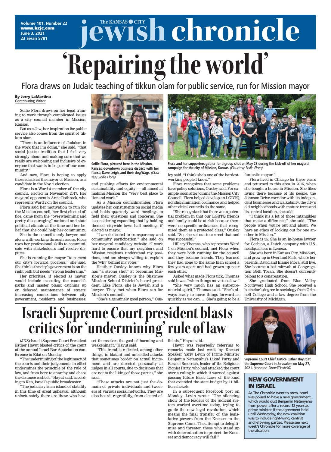 Kansas City Jewish Chronicle, Volume 101, Issue 22, 06-03-21 by jewish ...
