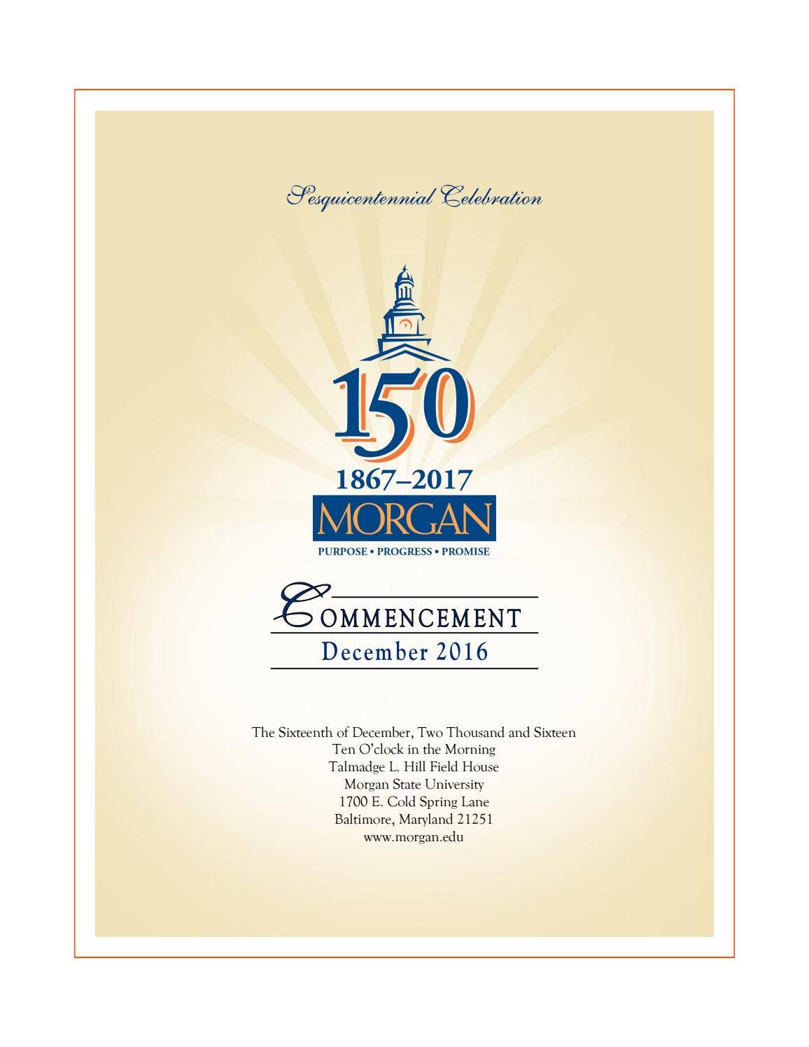 Fall 2016 Commencement Program by Morgan State University - Issuu