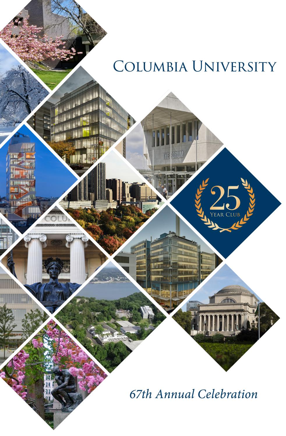 Twenty-Five Year Club 2021 Program by Columbia University - Issuu