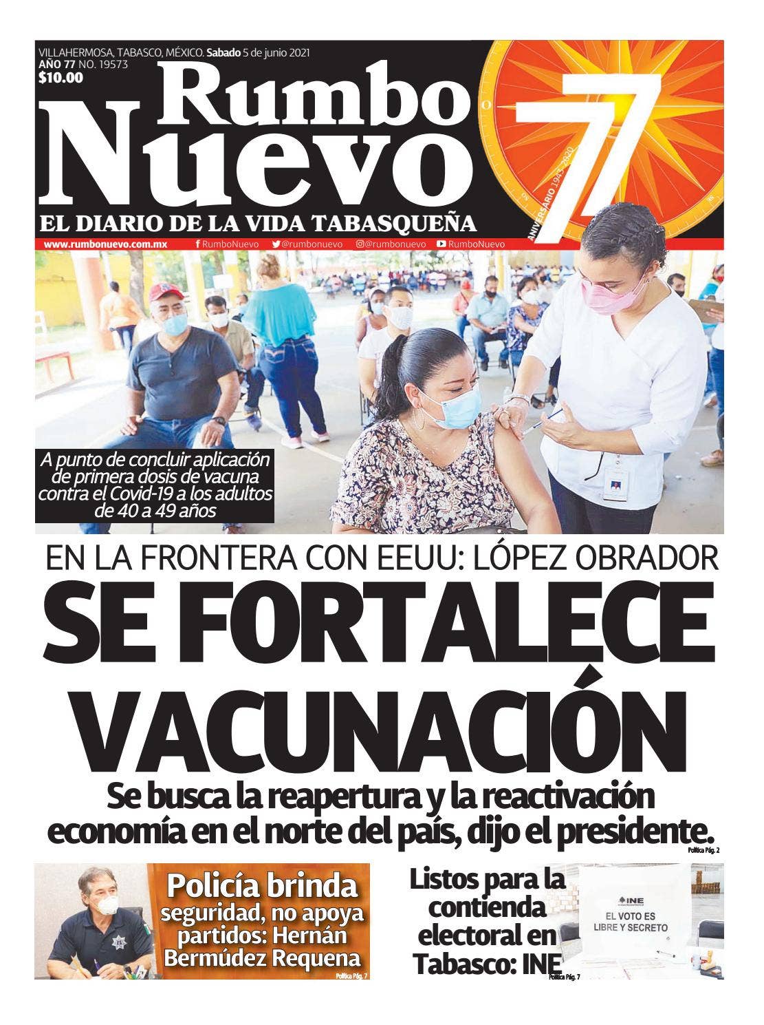 Rumbo Nuevo. Sábado 5 de junio de 2021 by Grupo Rumbo Nuevo - Issuu