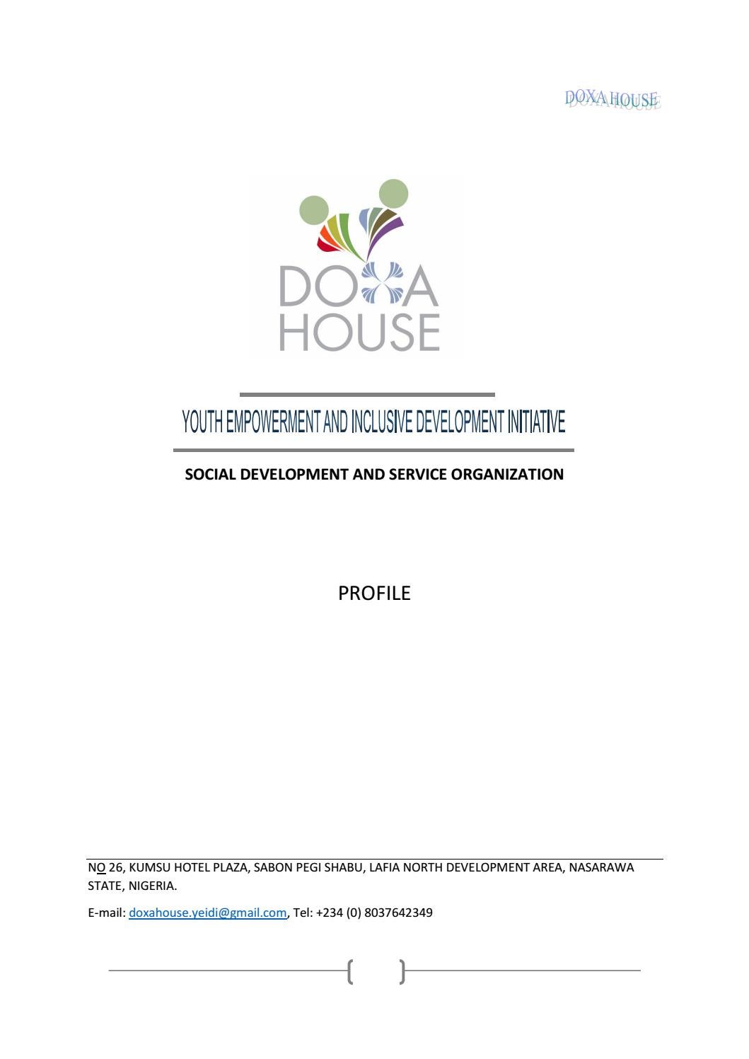 DOXA HOUSE YOUTH EMPOWERMENT AND INCLUSIVE DEVELOPMENT INITIATIVE ...