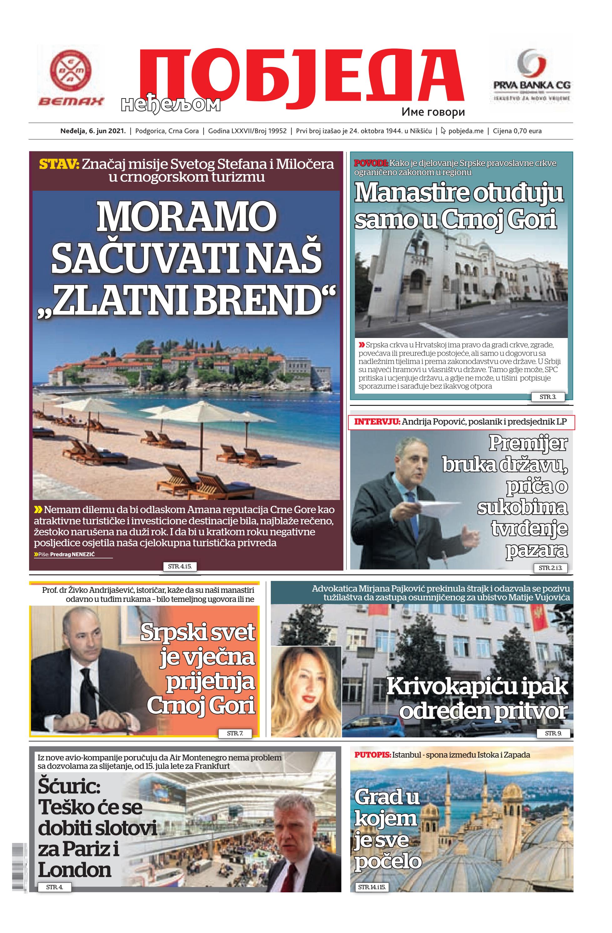 Dnevni list Pobjeda 06.06.2021. by Pobjeda - Issuu