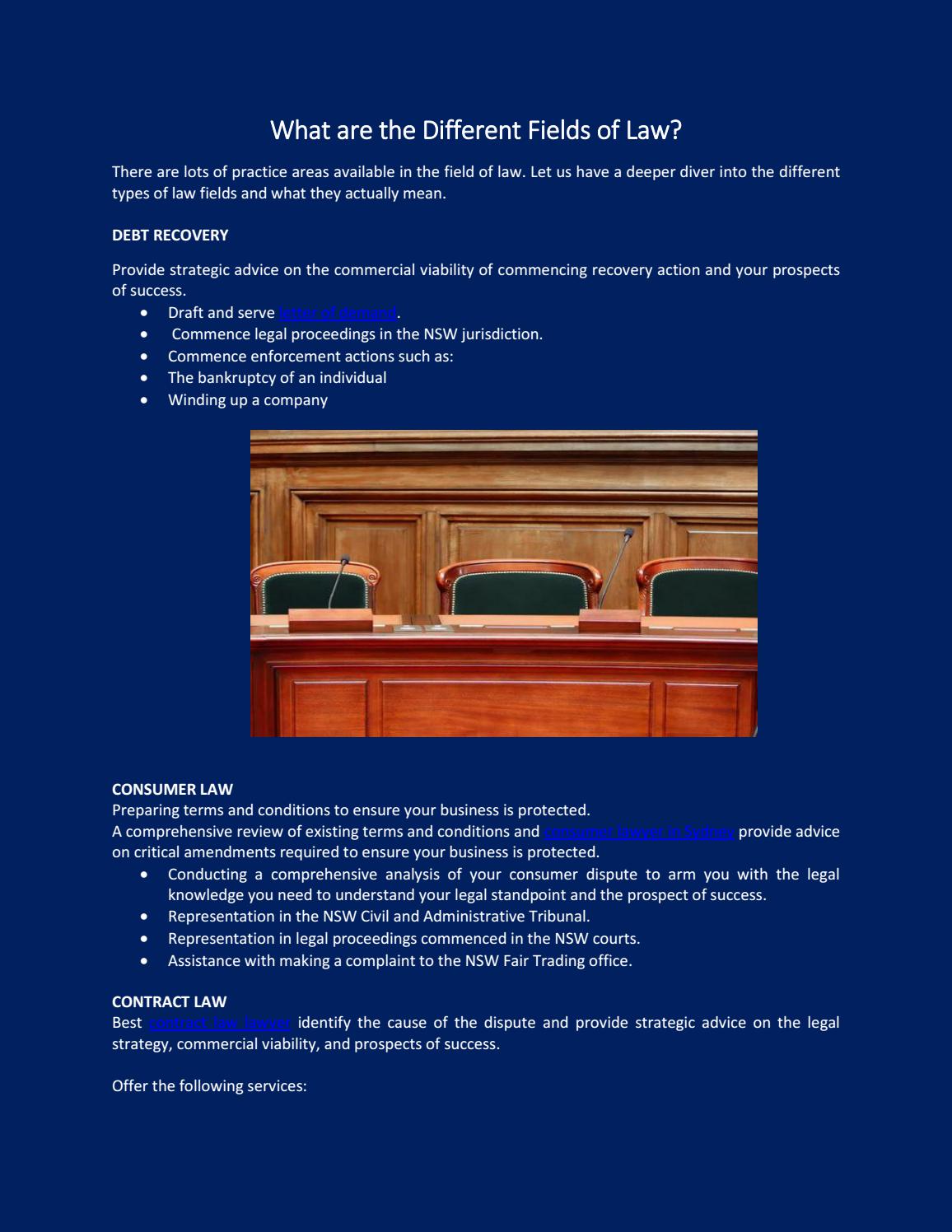 What Are the Different Fields of Law? | Arida Lawyers by aridal lawyers ...